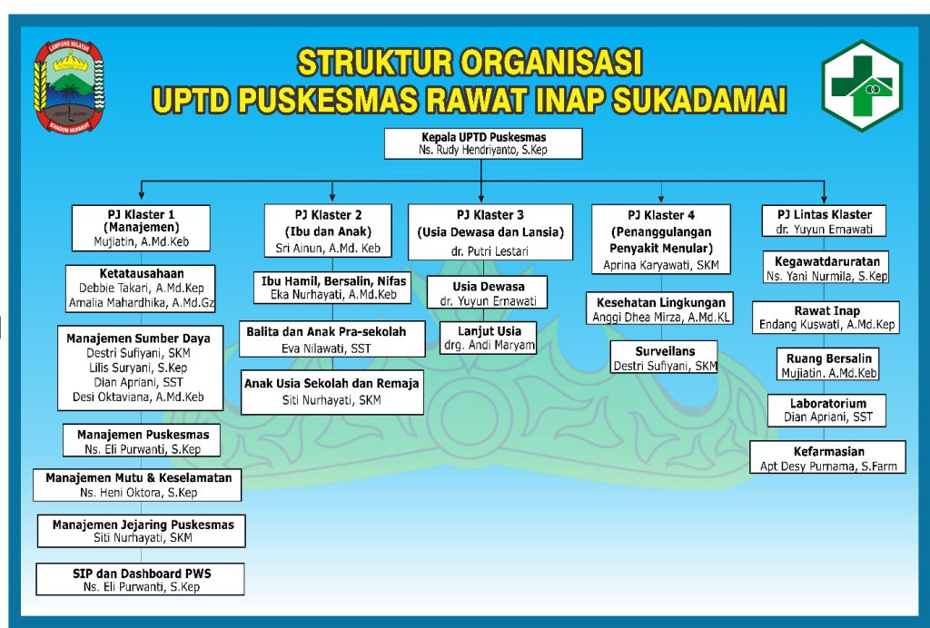 Struktur Organisasi UPTD Puskesmas Rawat Inap Sukadamai – UPTD PKM RI Sukadamai